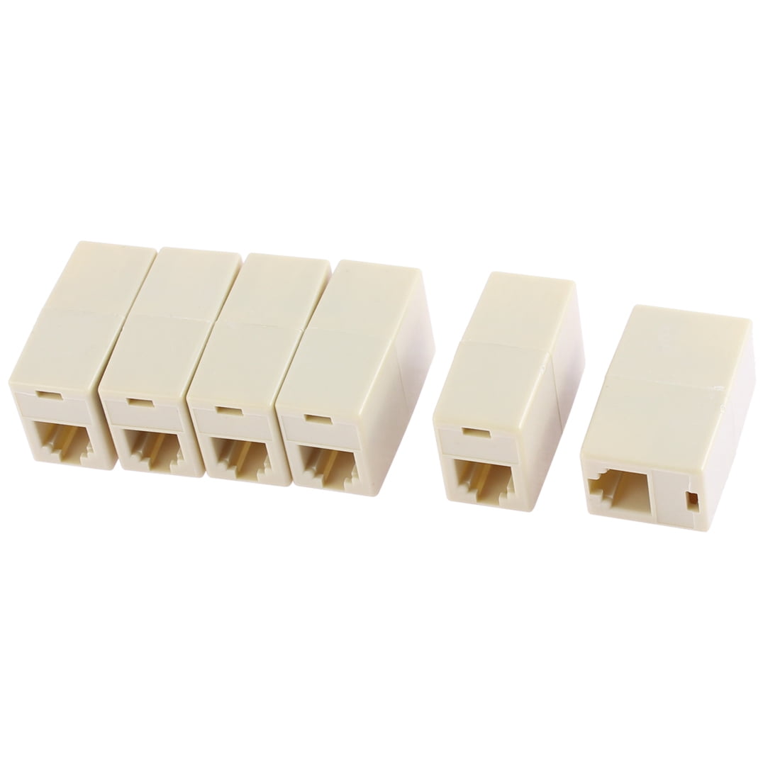 6P4C Female to Female Telephone Phone Coupler Adapter Connector Beige ...