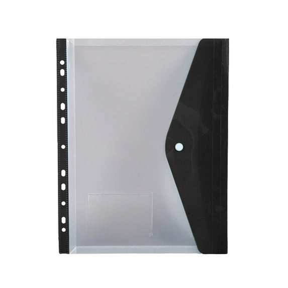 6PC A4 Loose Leaf File Pouch 12.59x9.64in 11-Hole Transparent Label ...