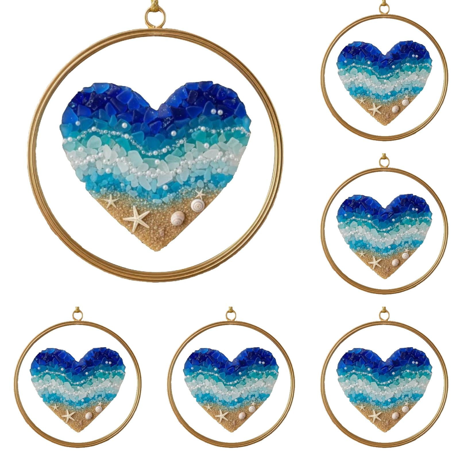 6PC Beach Themed Christmas Ornaments, Beach Ornament Acrylic Decor ...