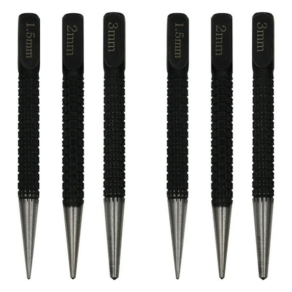 6PC Center Punch Positioning Punch Drilling Fixer Black Cylindrical ...