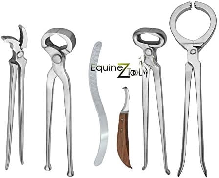 6PC Complete Horse Farrier Tool Kit – Professional Hoof Care Set with ...