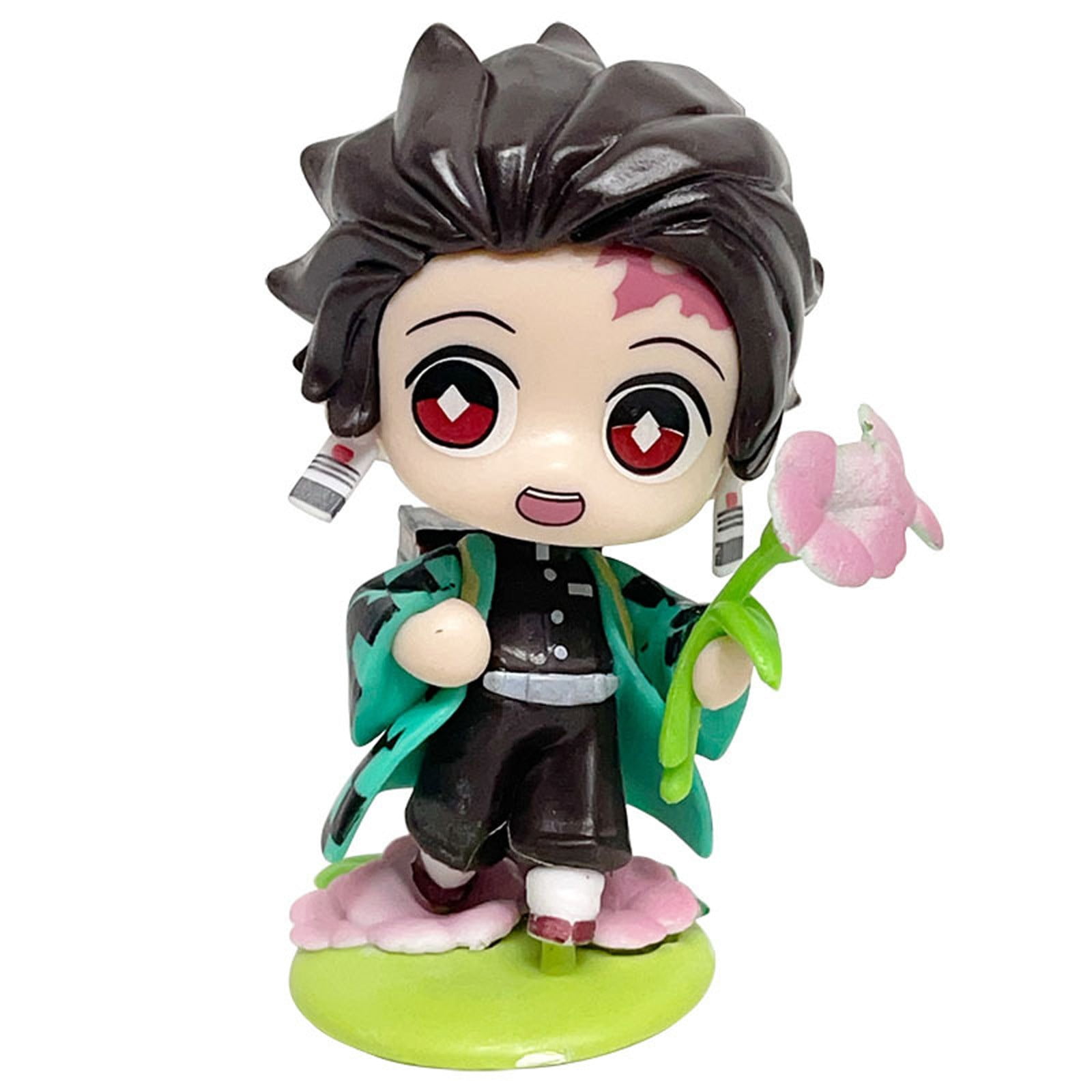 6PC Demon Slayer Tanjiro Nezuko Figures Anime Peripheral Model, Cute ...