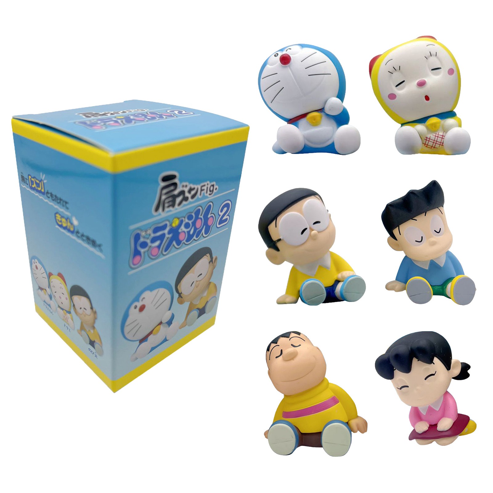 6PC Doraemon Sleeping Side by Side Doll Toys Surprise Random Limited ...