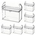 6PC Extra Large Clear Storage Bin with Zipper & Handles, PVC Organizer ...