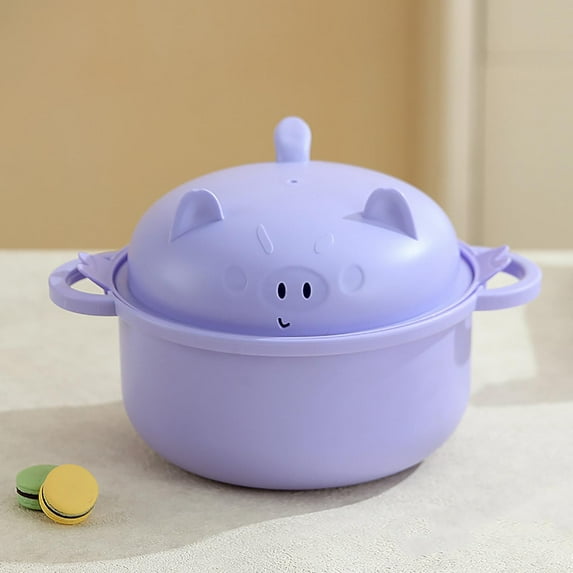 6PC Food Bowl with Handle, Colorful Large Food Container with Tableware ...