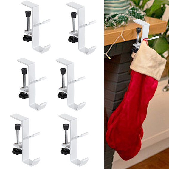 6PC Garland Hangers for Mantle - Christmas Stocking Holders for ...