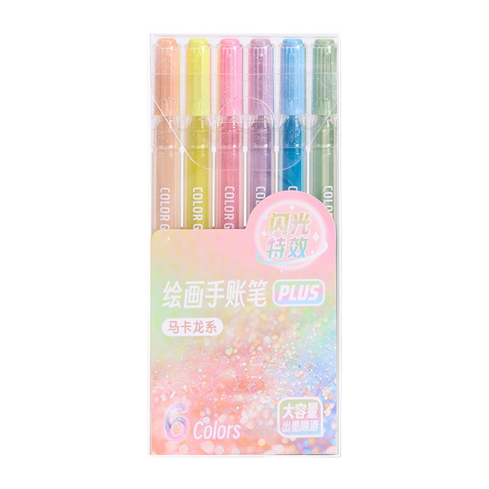 6PC Glitter Gel Pens Set, 2026 New Multicolor Glitter Gel Pens Set for ...
