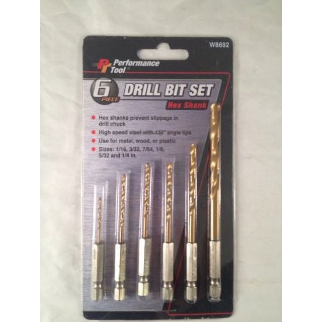 6PC HEX SHANK DRILL BIT SET - Walmart.com
