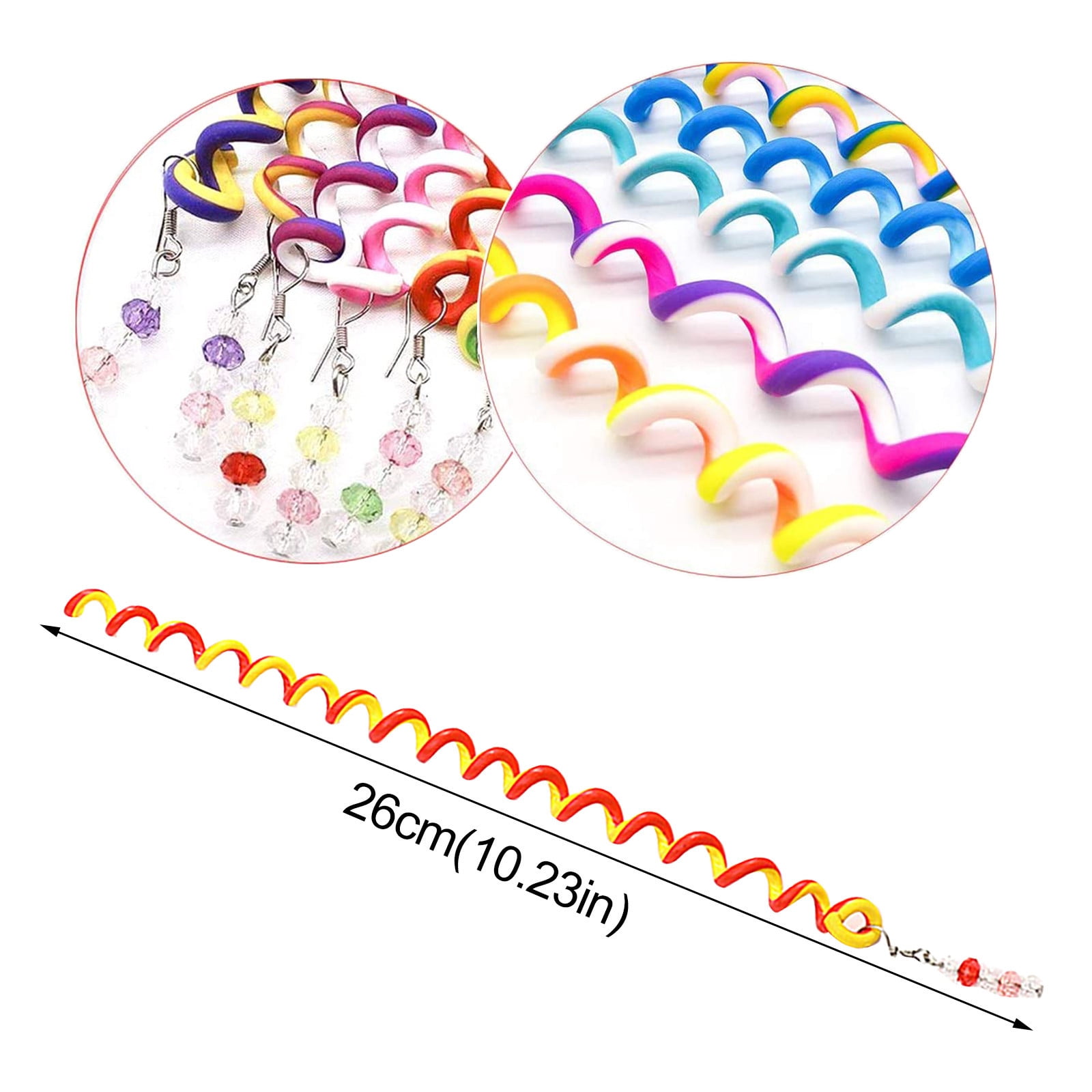 6PC Hair Accessories Set, Colorful Torsion Hair Bands with Rhinestones ...