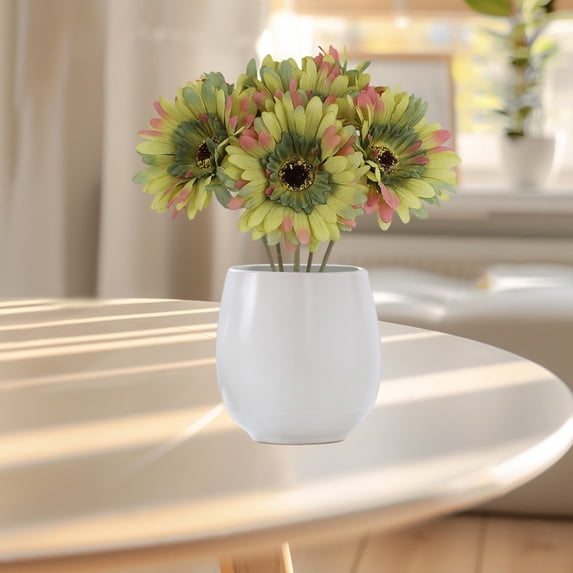 6PC Home decorations 6 Pc Set Of Artificial Chrysanthemum Silk Flowers ...