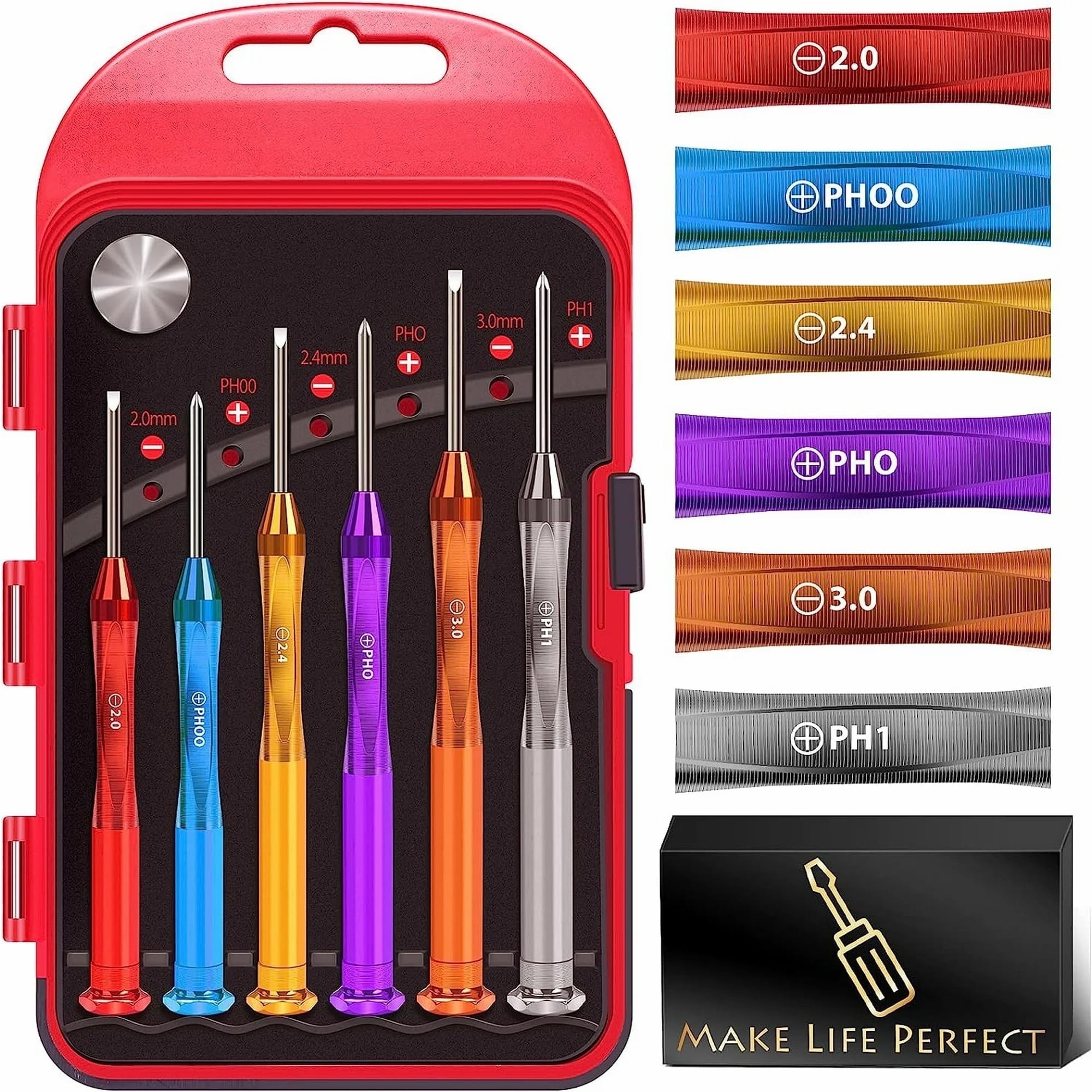 Emlimny 6PC Small Precision Screwdriver Set, Flathead and Phillips ...