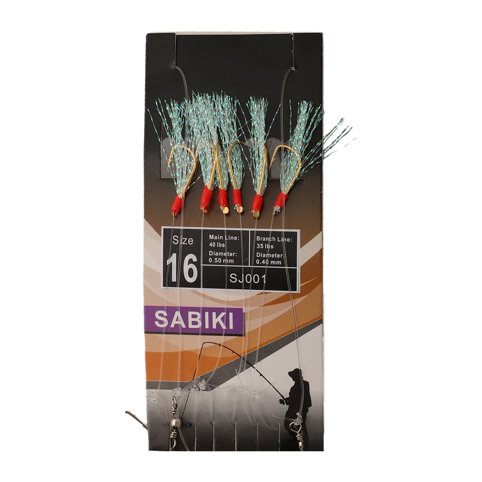 6PC/Pack Sabikis Soft Fishing Lure Rigs Bait Jig Lure Feather Lure ...