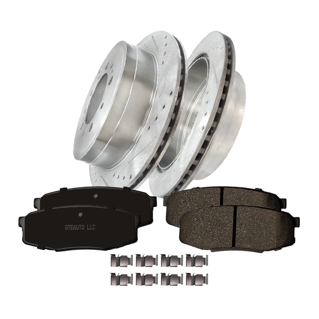 6PC Rear Drilled Brake Rotors-Ceramic Brake Pad To 2008-2019 Toyota ...