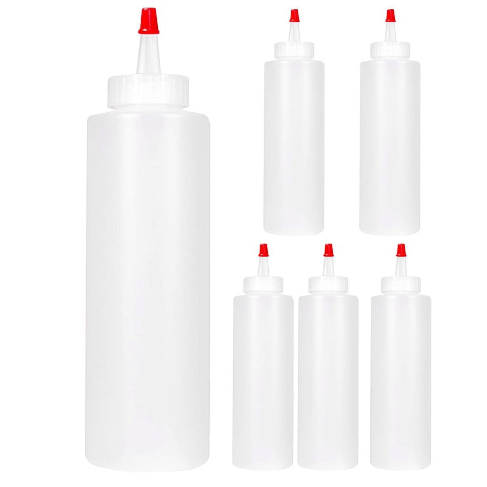 6PC Squeeze Squirt Condiment Bottles for Sauces - 16 Ounce Perfect ...