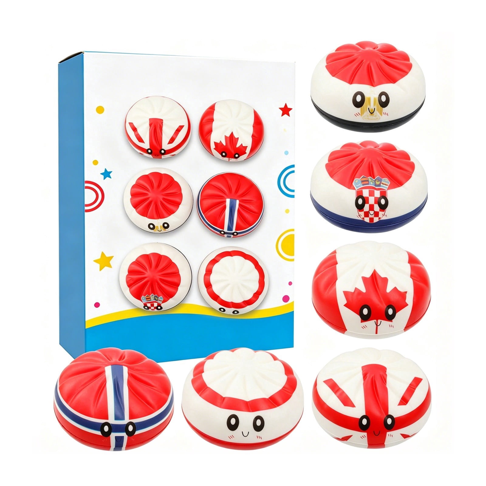 6PC Dumpling Stress Ball 2026 Novelty Squeeze Tool, Stress Relief Soft ...