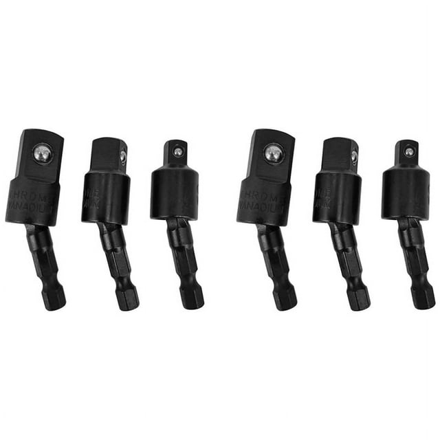 6PC Wobble Socket Adapters Universal Joint Swivel Socket Set, 1/4 Inch ...
