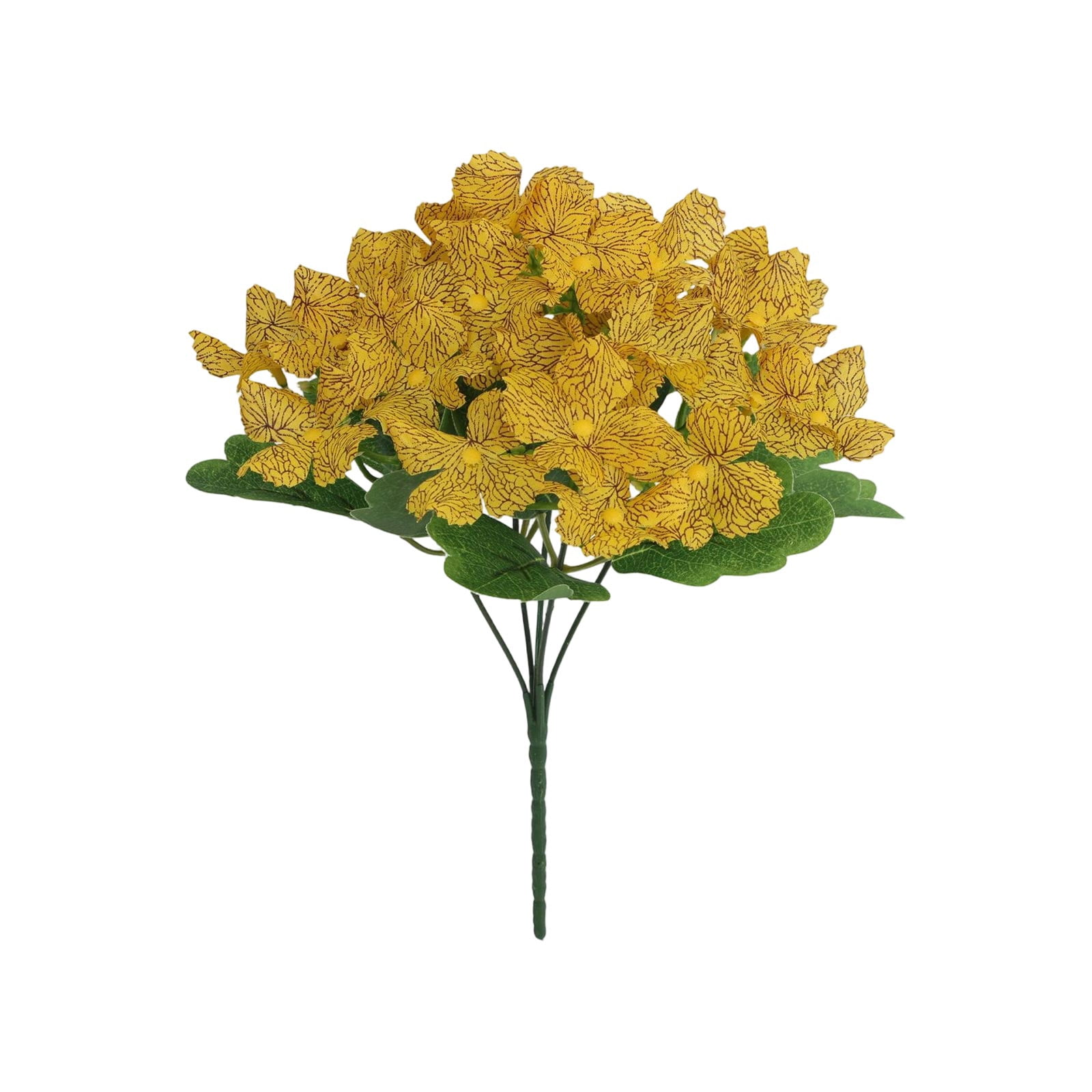 6PC Yellow Minibee UV Resistant Artificial Flower Fake Plant No ...