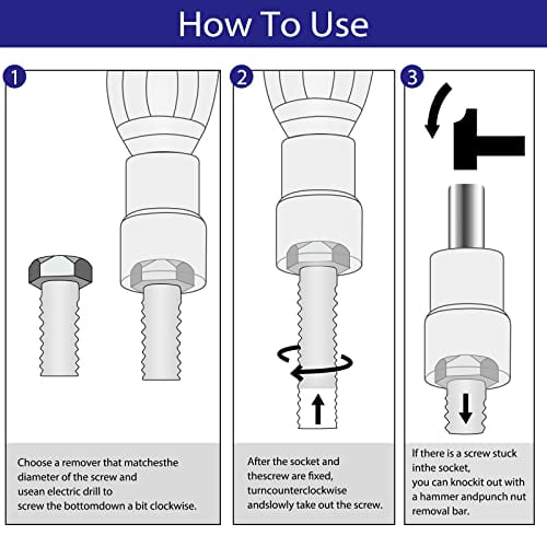 6PCS 1/2" Twist Socket Set Drive Deep Spindle Axle Nut Socket Set Lug ...