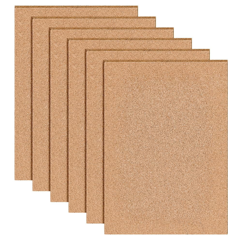 6PCS 11.7x8.3Inch Self-Adhesive Cork Sheets 7mm Thick Insulation Cork ...
