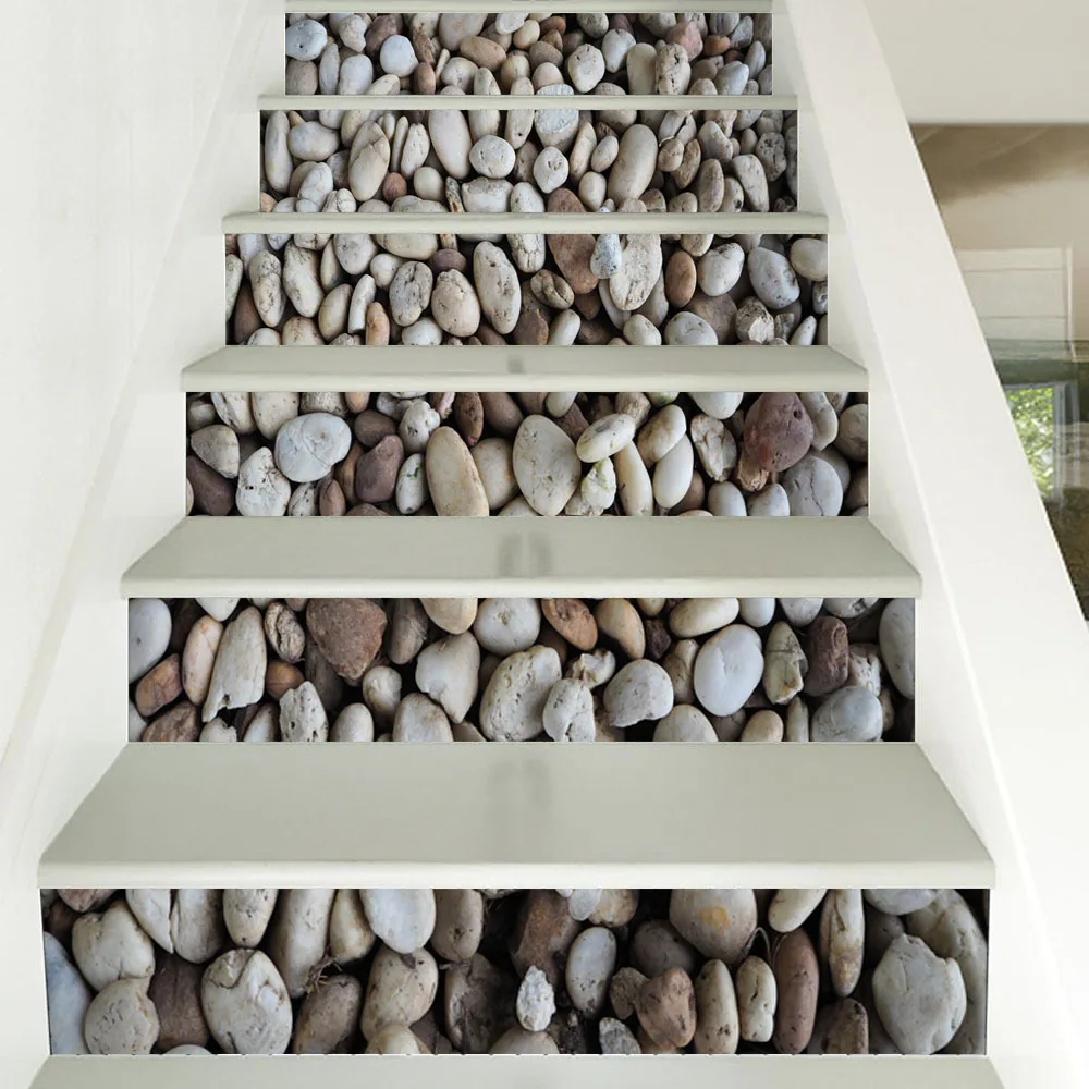 6PCS/13PCS Weave Shaped Mosaic Staircase Stickers Self Adhesive Vinyl ...