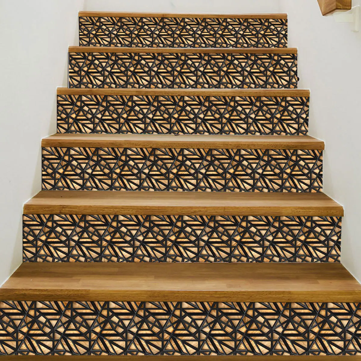 6PCS/13PCS Weave Shaped Mosaic Staircase Stickers Self Adhesive Vinyl ...