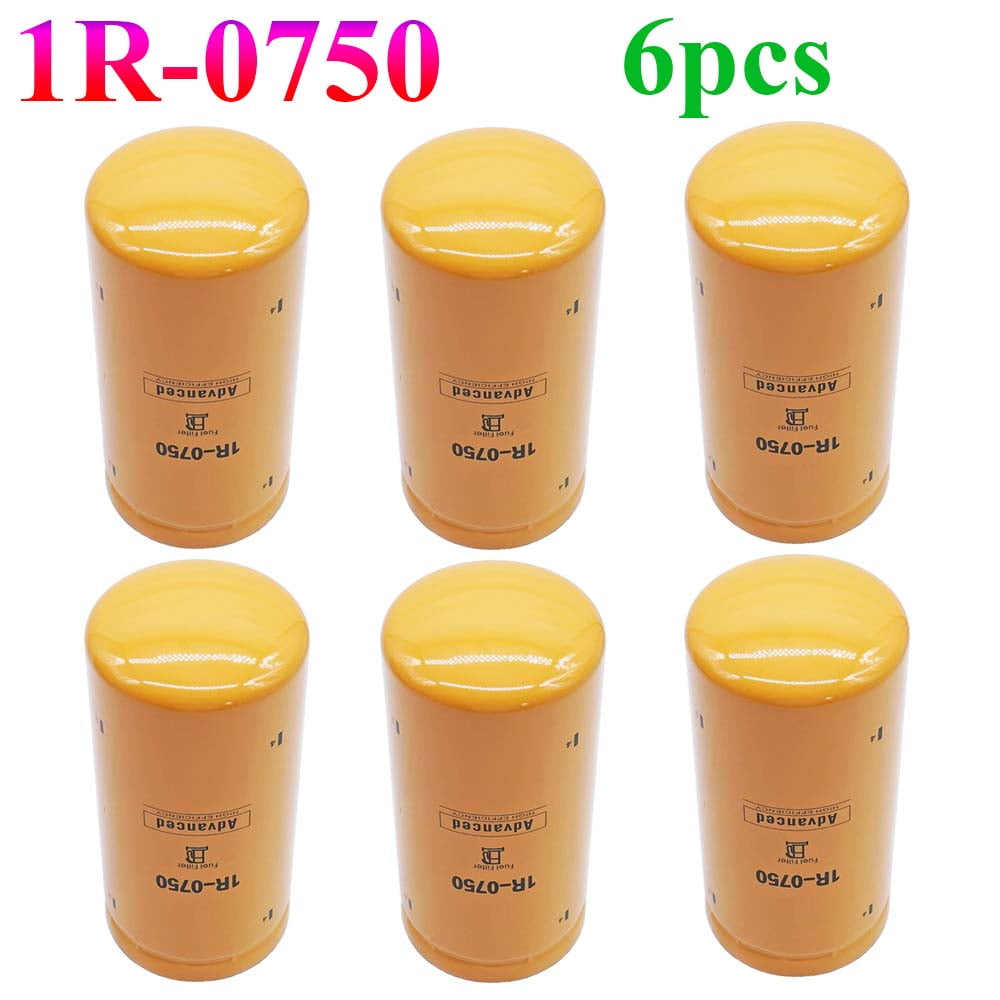 6PCS 1R-0750 Fuel Filter sealed Fit For Duramax Caterpillar CAT 1R0750 ...