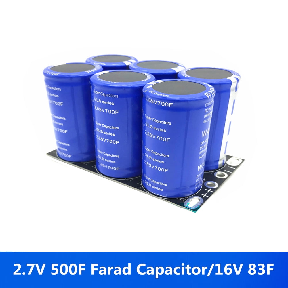 6PCS/1Set 2.7V 500F Double Row Farad Capacitor Super Capacitor 16V 83F ...