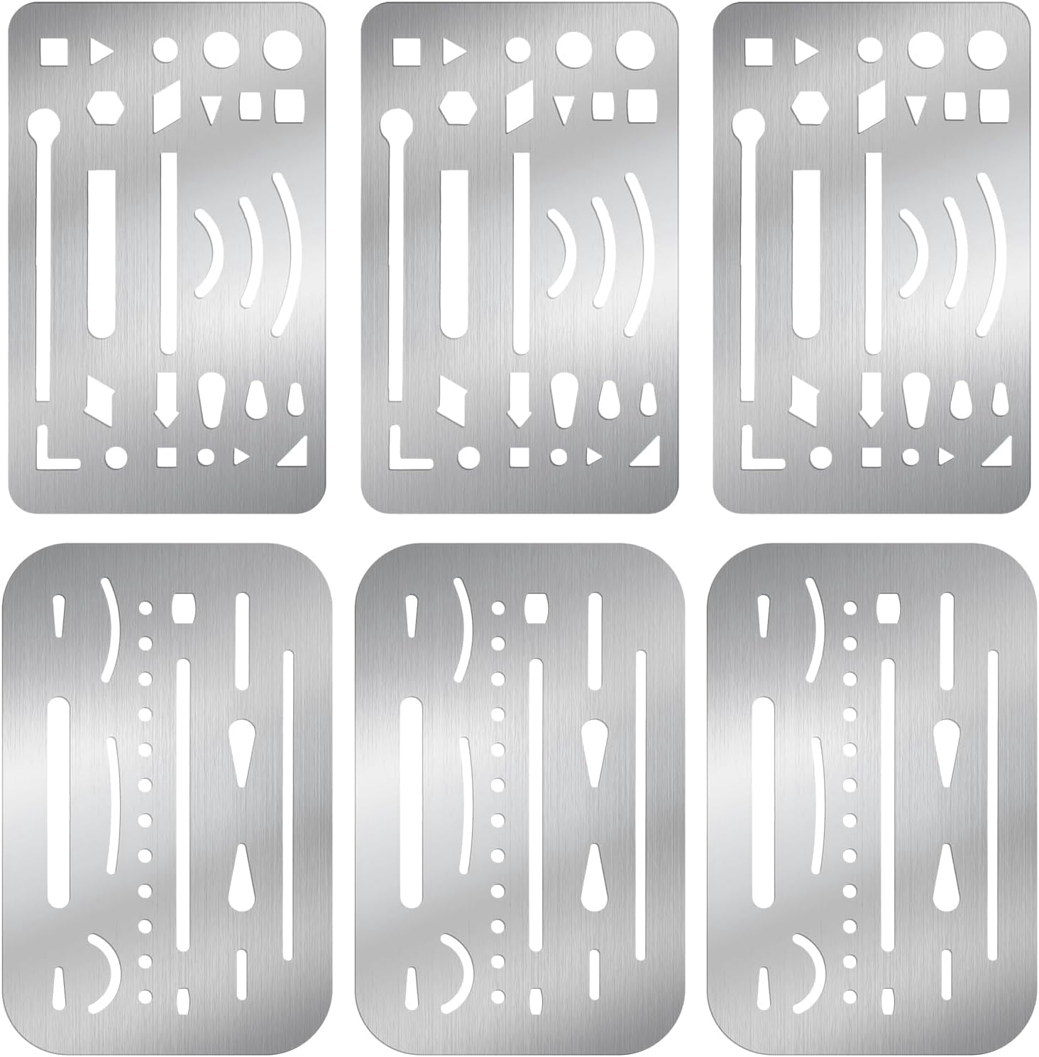 6PCS 2 Styles Stainless Steel Erasing Shields, Eraser Shield Template ...