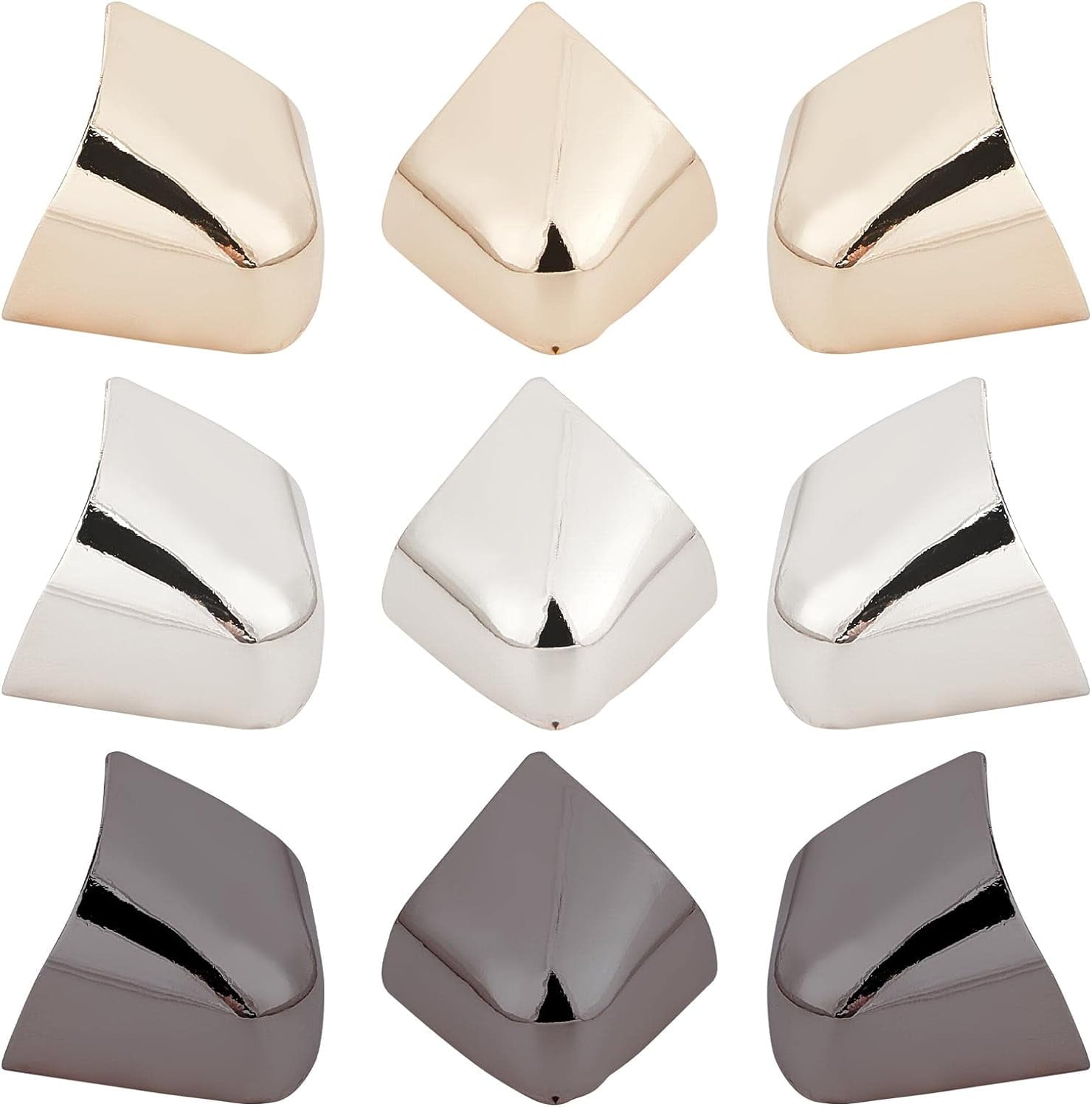 6PCS 3 Colors Metal Shoes Pointed Protector Solid Color High Heels Toe ...