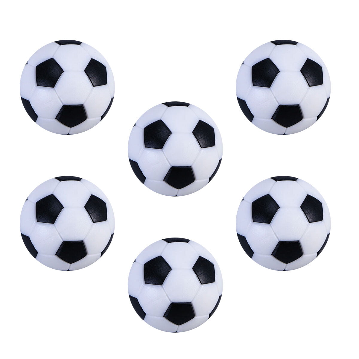 6PCS 32mm Table Football Balls Black/White Ball - Walmart.com