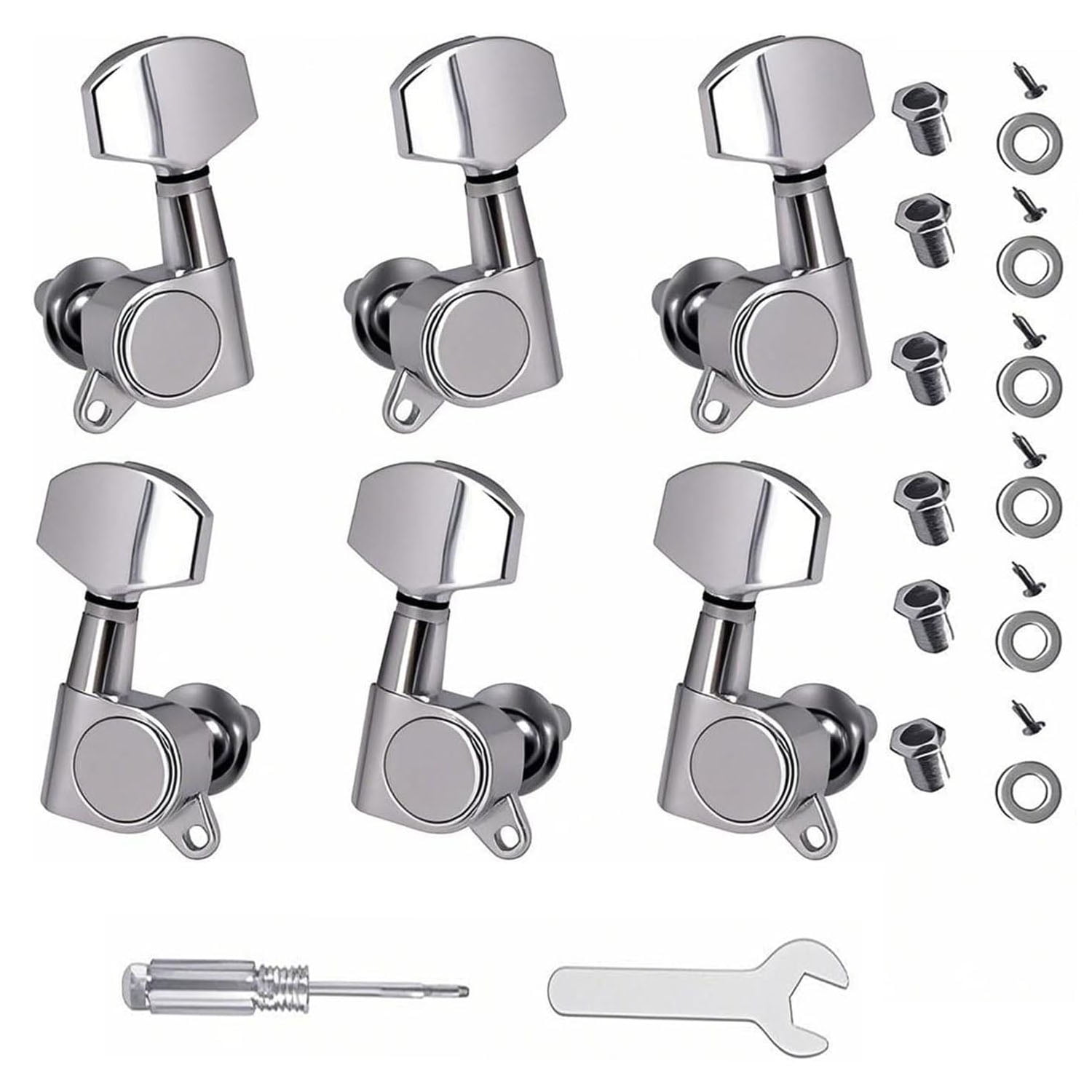 6PCS(3L+3R) Guitar Machine Heads Knobs Guitar String Tuning Pegs ...