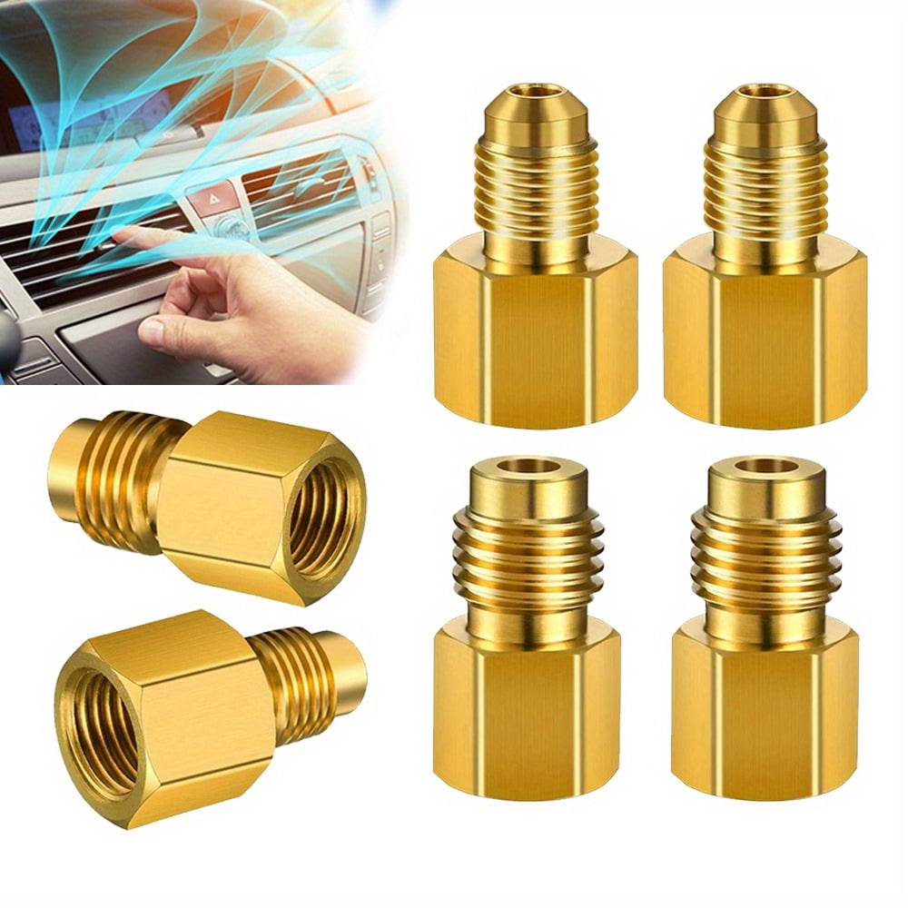 6PCS 6014 Vacuum Pump Adapters 1/4'' Flare Female to 1/2'' Male & 6015 ...