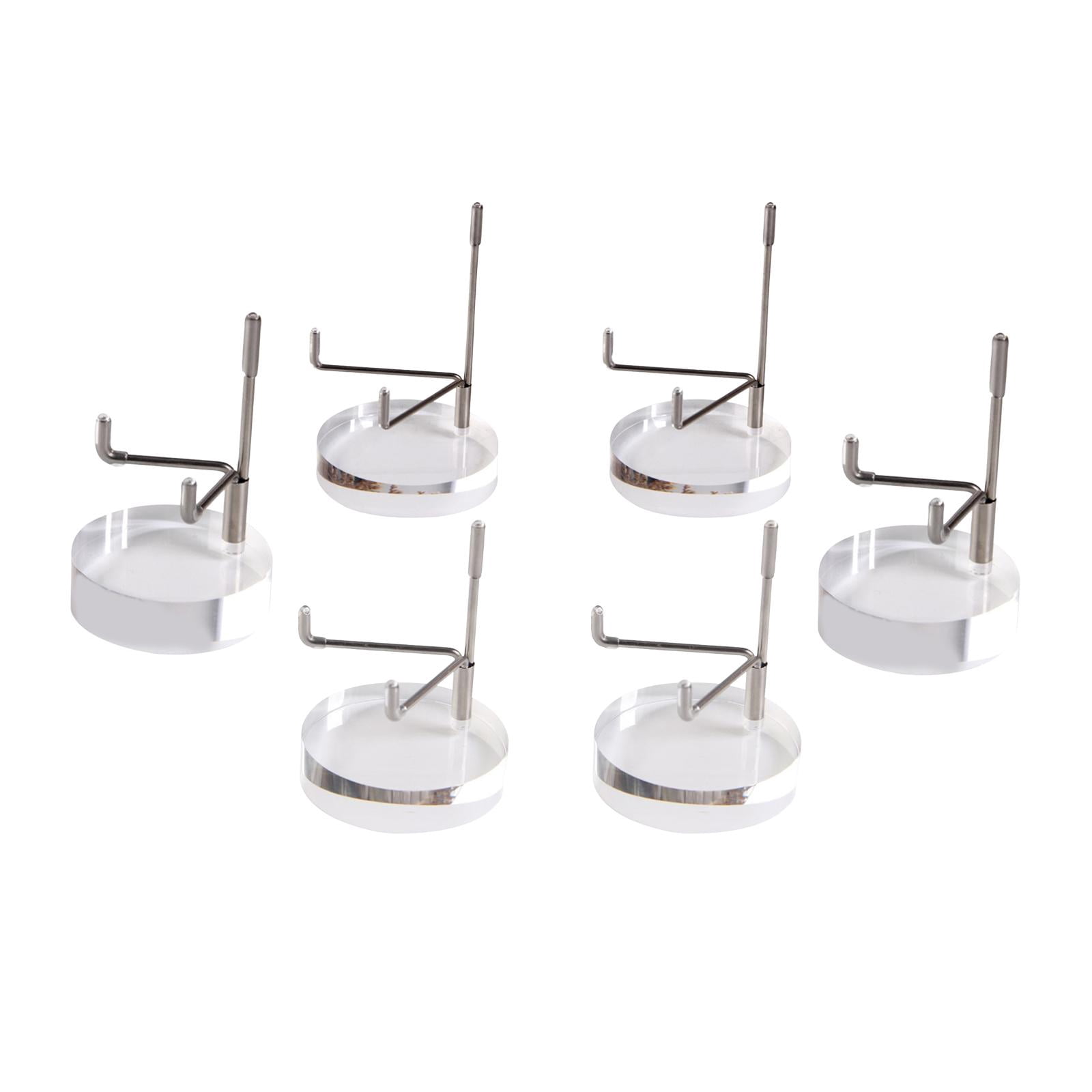 6PCS Acrylic Display Stand Rack Round Base for Gem Geode Crystal ...