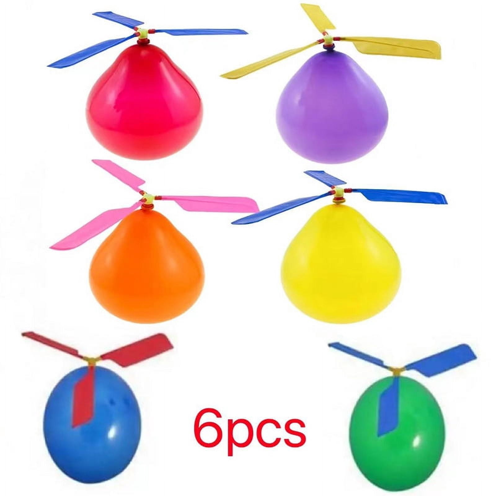 6PCS Air Balloon Helicopter Toy Funny Balloon Ortable Outdoor ...