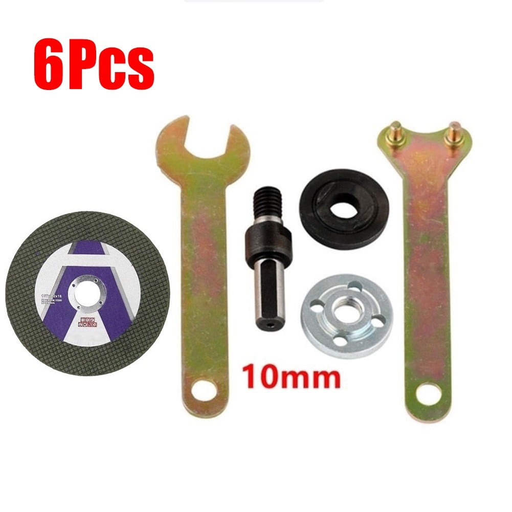 6PCS Angle Grinder Chuck Kit 10mm Electric Drill Conversion Angle ...