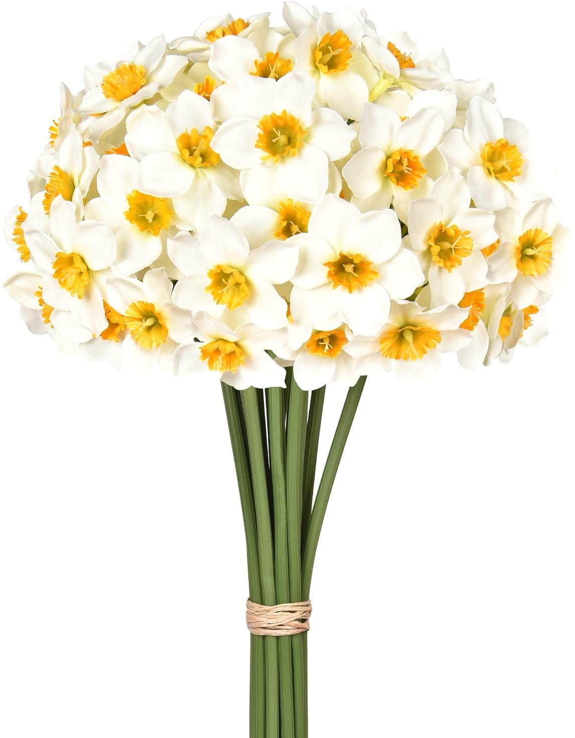 6PCS Artificial Daffodils Flowers Silk Fake Flowers for Decoration No ...