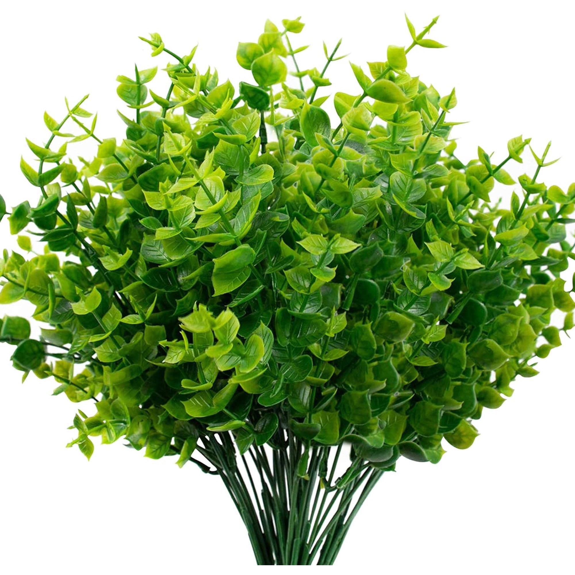 6PCS Artificial Eucalyptus Artificial Grasses Fake Greenery Boxwood ...