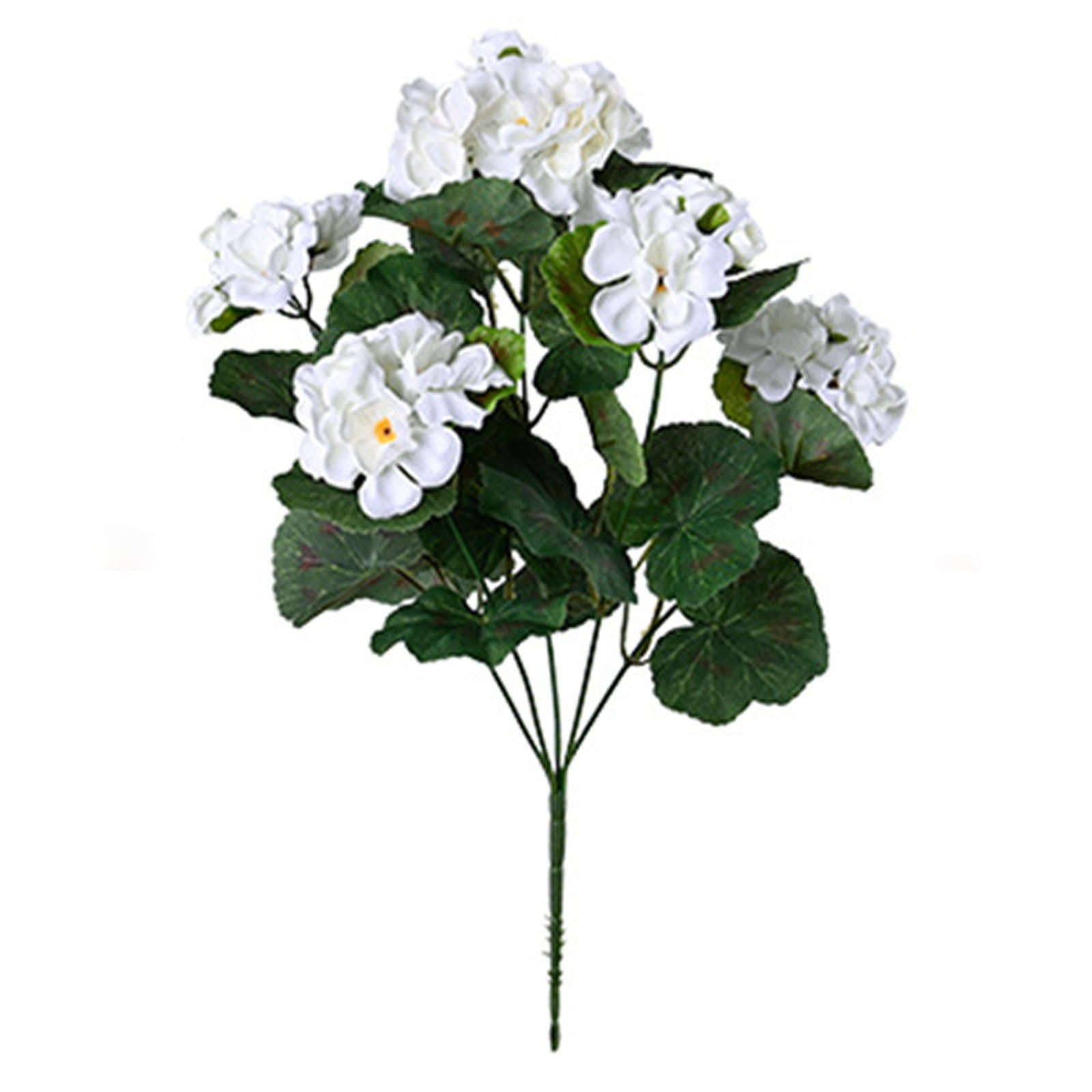 6PCS Artificial Geraniums Silk Flowers - Outdoor UV Resistant Faux ...