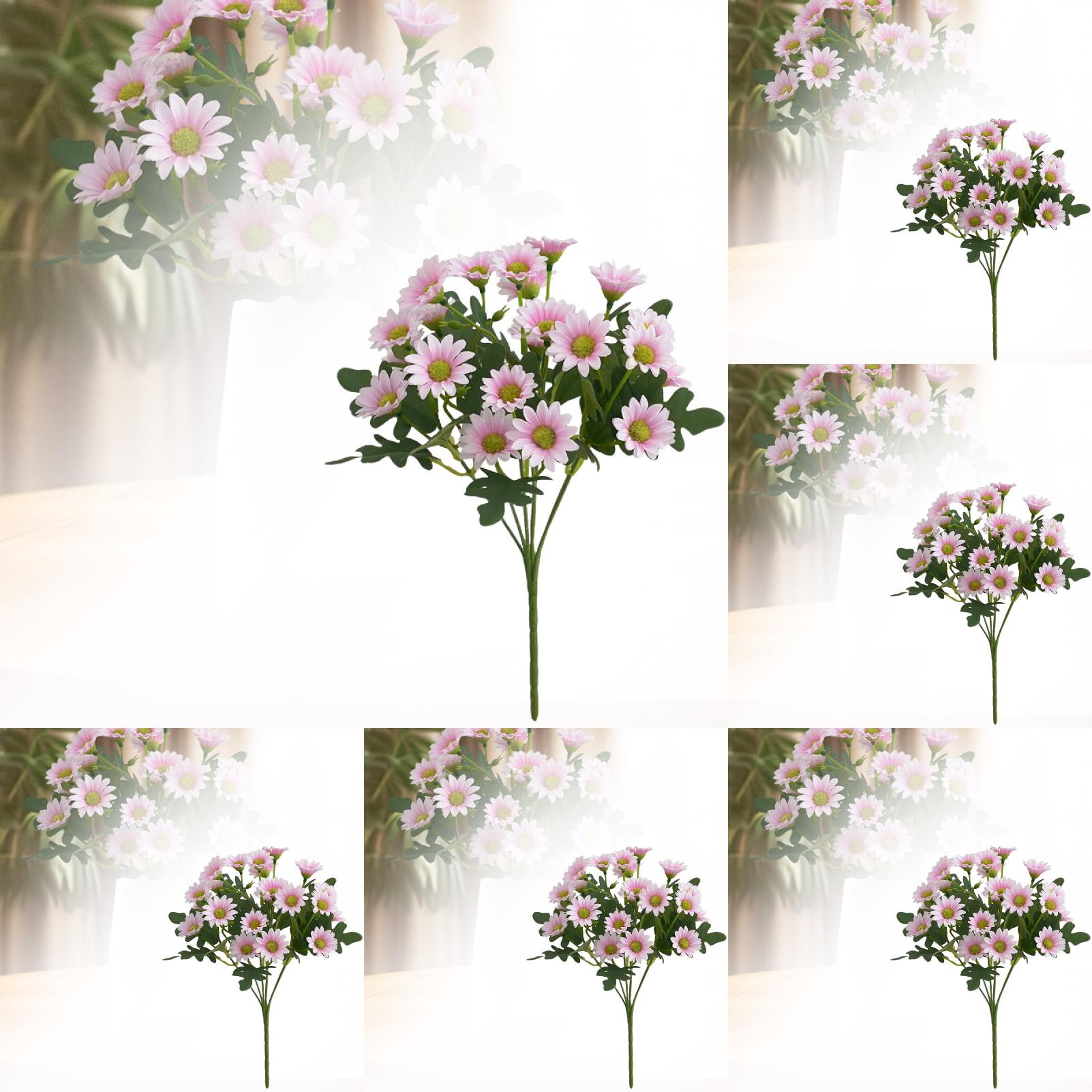 6PCS Artificial Silk Daisy Flowers - Multi-Color Daisies for Home Decor ...