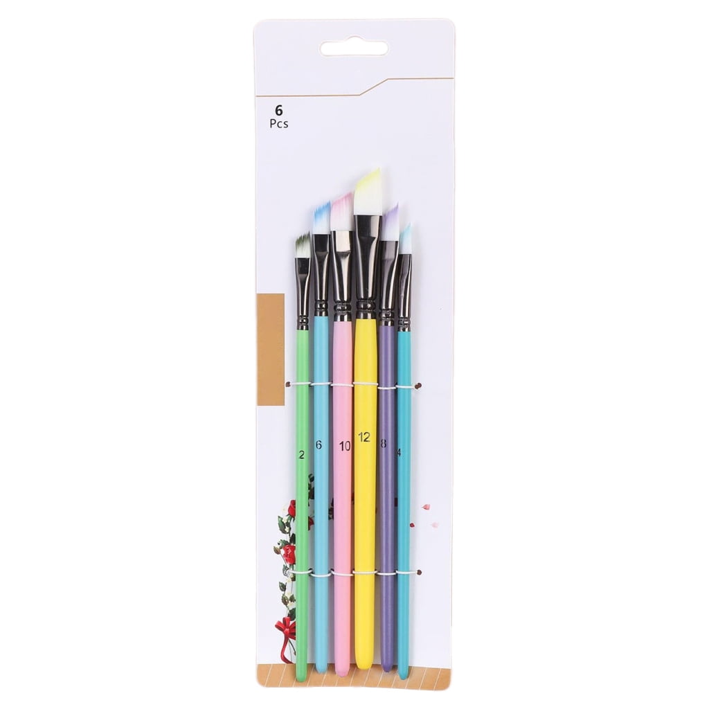 6PCS Professional Paintbrush Artist Paint Brush for Watercolor Gouaches ...