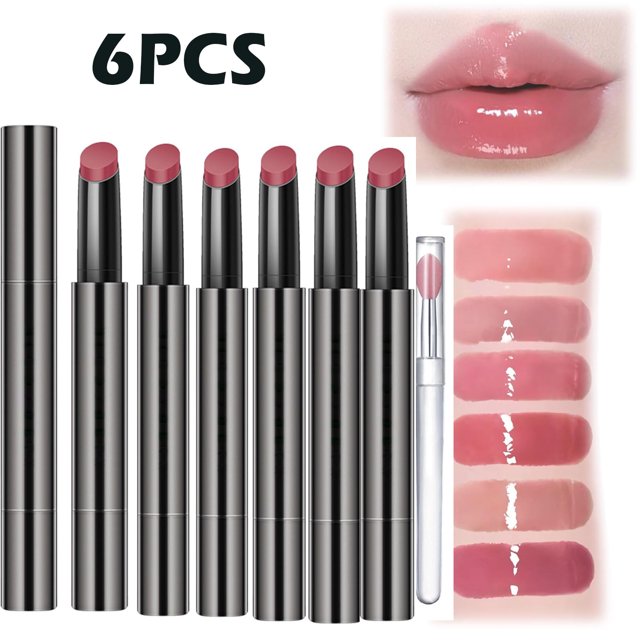6PCS Aztk Jelly Gloss Lipstick,Aztk Moisturizing Melty Kiss Lip Jelly ...