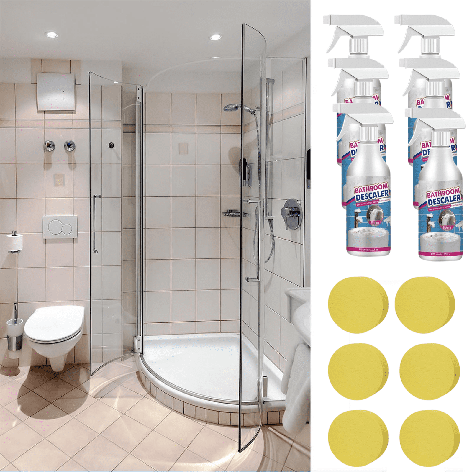 6PCS Bathroom Cleaner Spray, 2026 Upgrade Multipurpose Bathroom ...