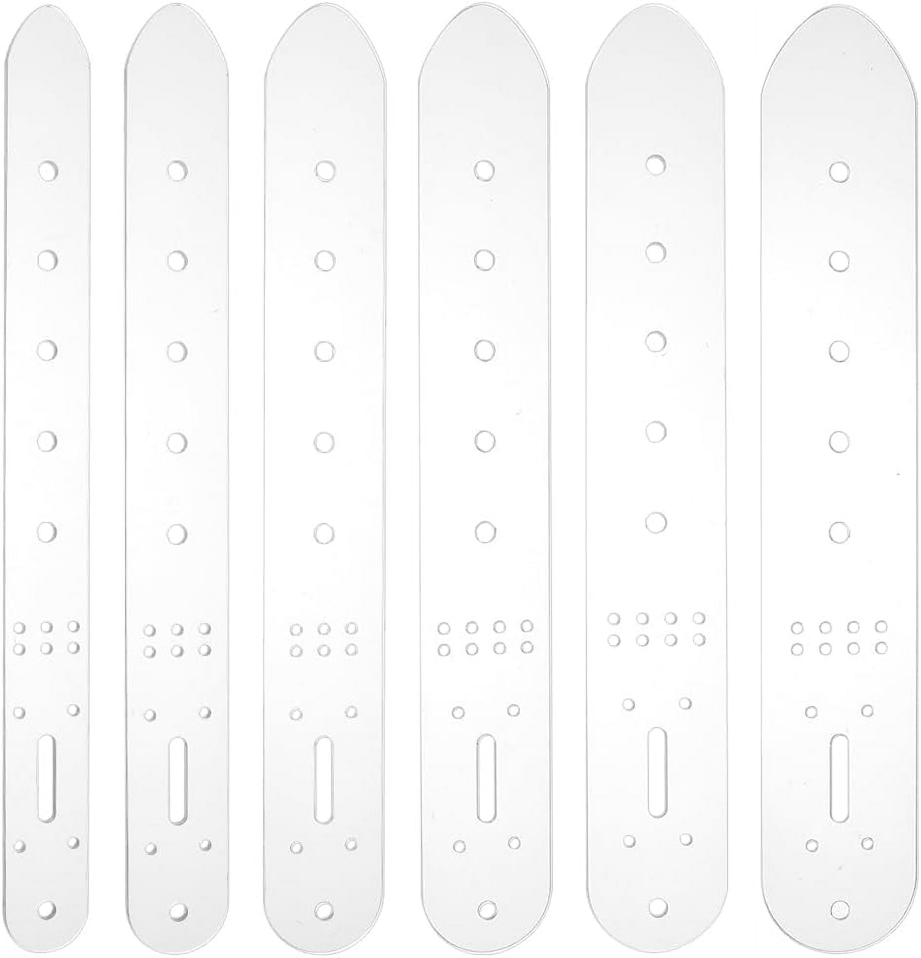6PCS Belt Buckle Holes Templates Translucent Acrylic Leather Punching ...