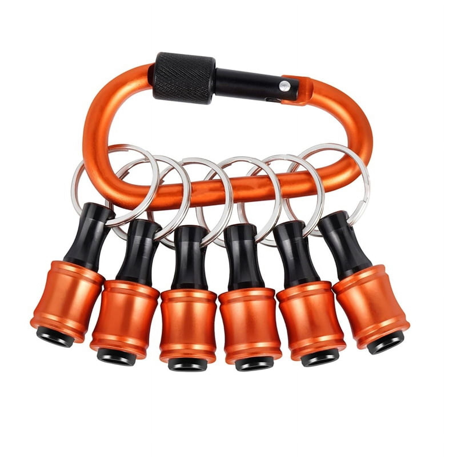 6PCS Bit Holders Keychain, 1/4 Inch Hex Shank Bit Holders, Quick-Change ...