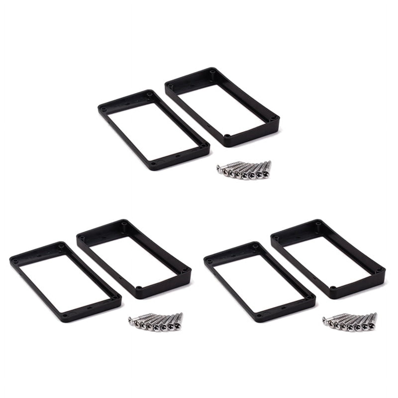 6PCS Black Curved Humbucker Pickups Frame Mounting Rings for Electric ...