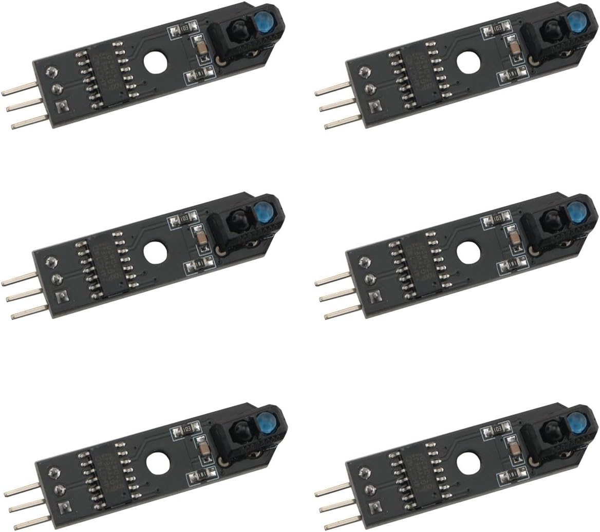 6PCS Black IR Infrared Sensor Module Tracking Sensor Module Infrared Reflection Tracking Sensor ...