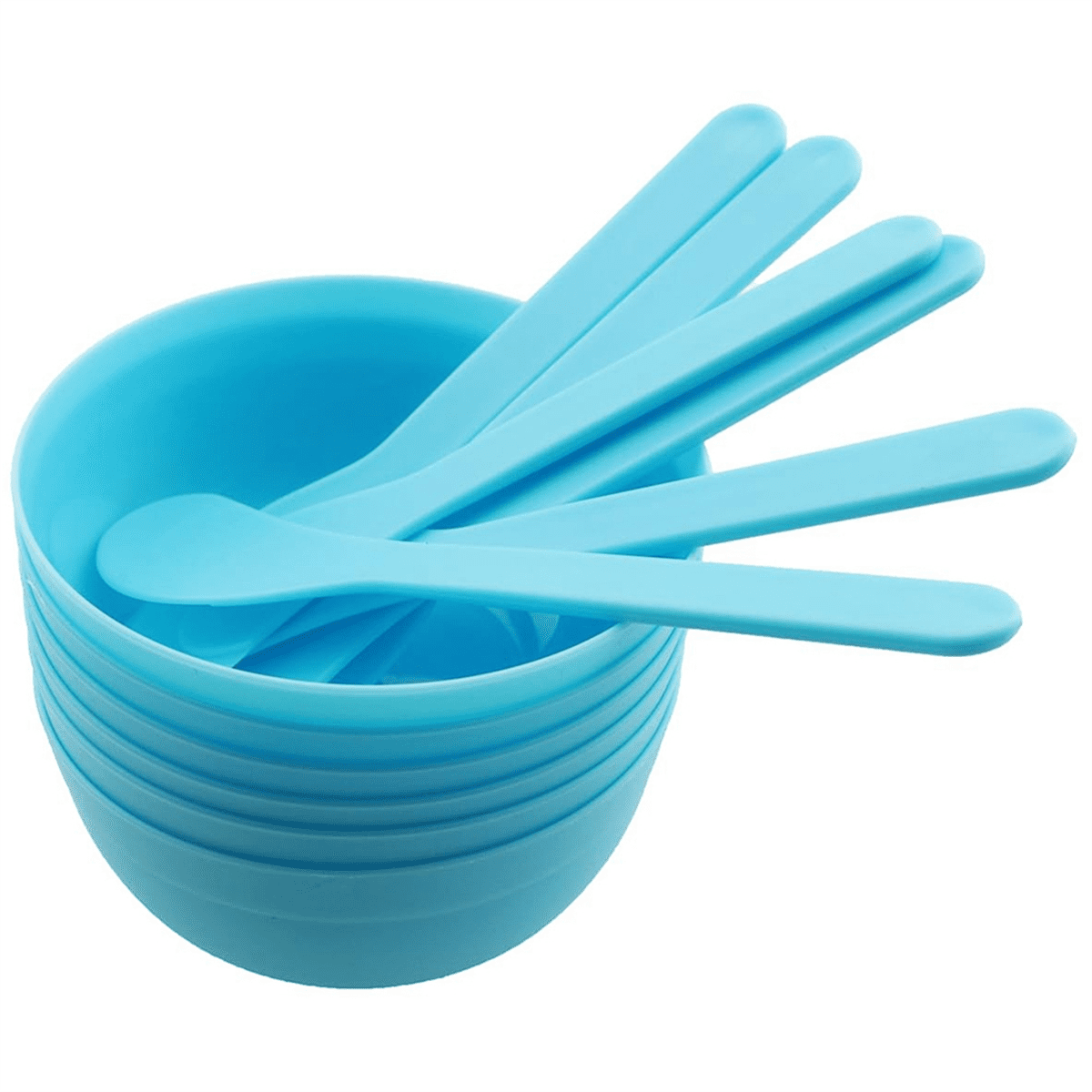 6PCS Blue DIY Glue Mixing Bowl Set with Spoons for Slime , PP Plastic ...