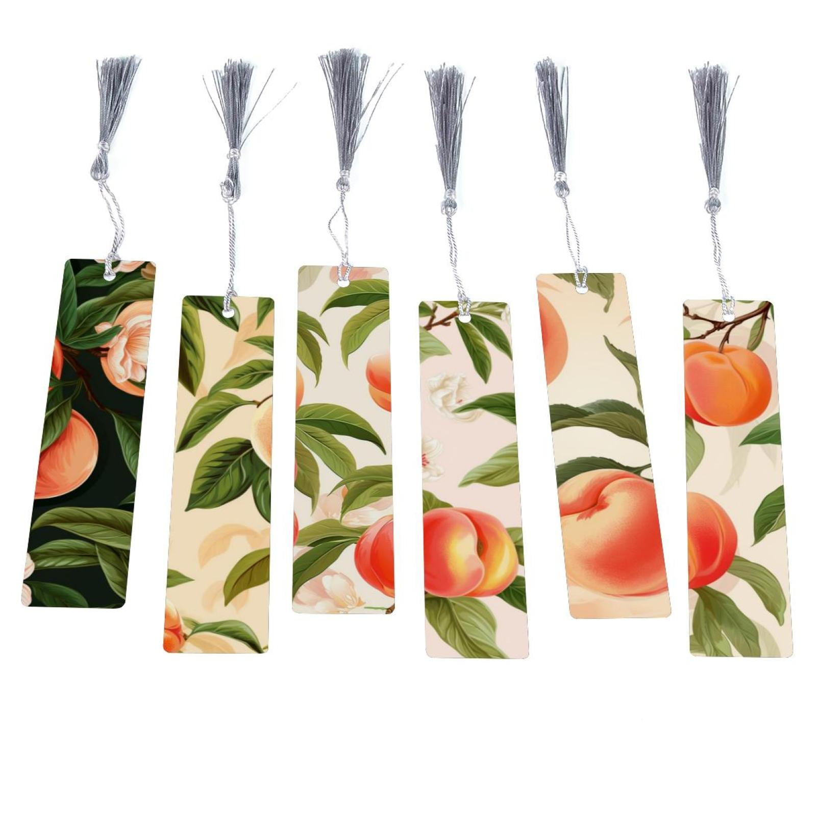6PCS Bookmarks with Tassel Peach Page Marker for Teacher Student Kids ...