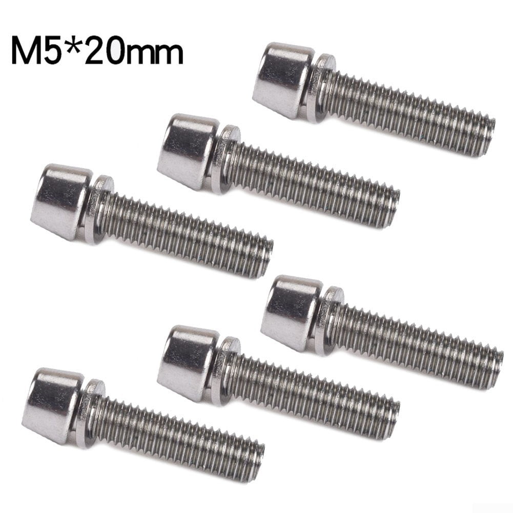 6PCS/Box Bolts MTB Stem Screws M5/M6 Road Bike Cycle Parts High ...