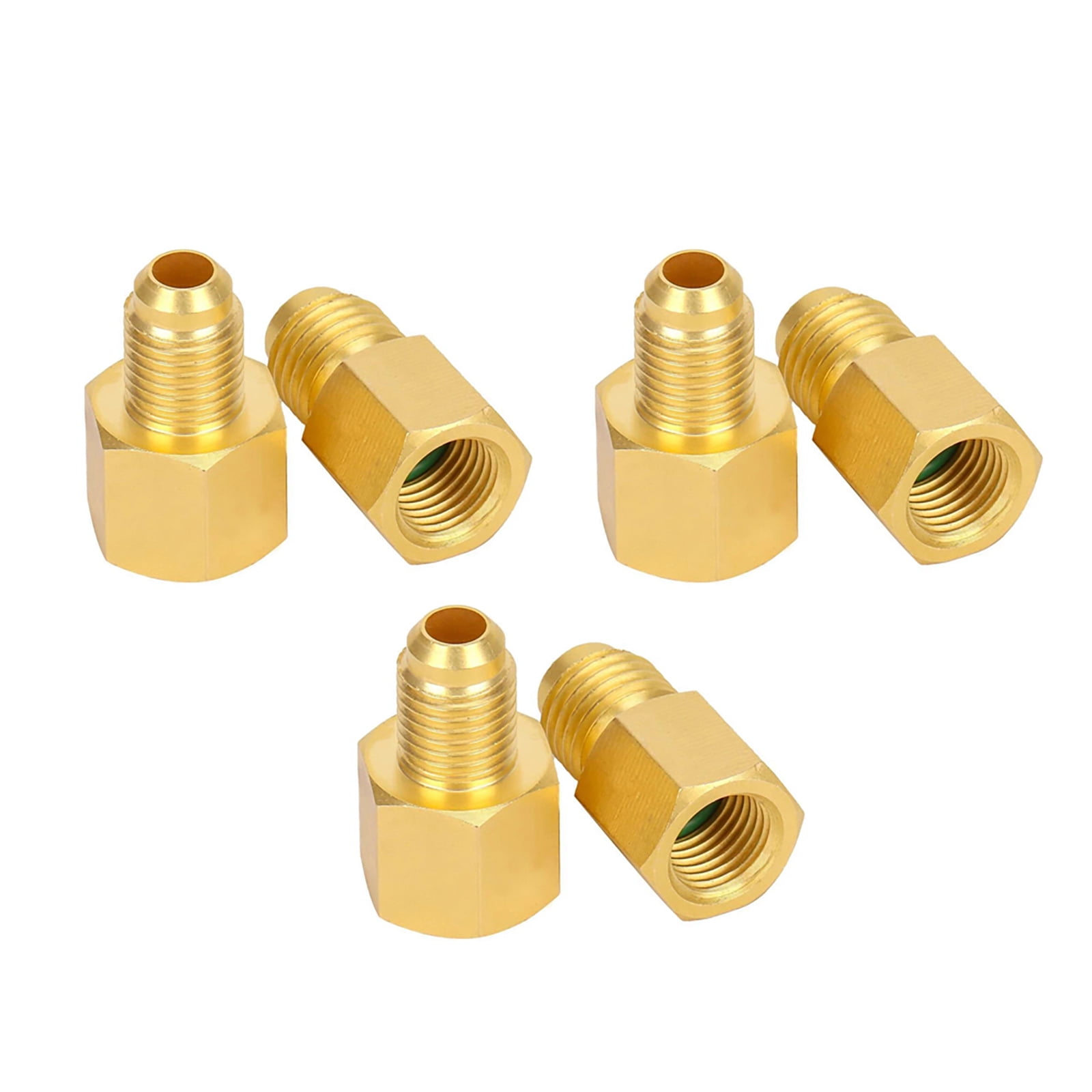 6PCS Brass Refrigerant Tank Adapters R134A to R12 Fitting Adapter 1/2 ...